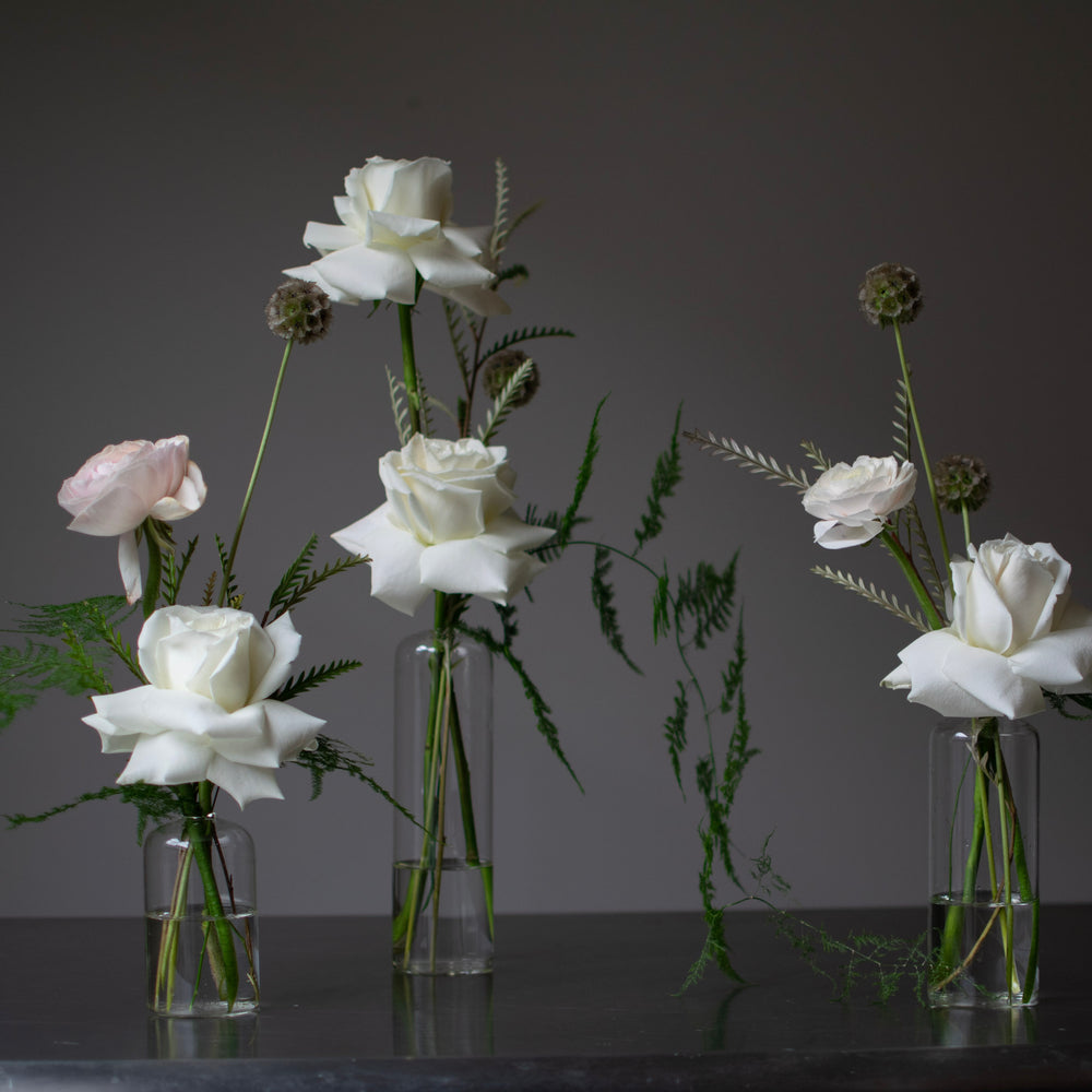 Minimalist Bud Vase Trio | Order Unique Flowers in Toronto