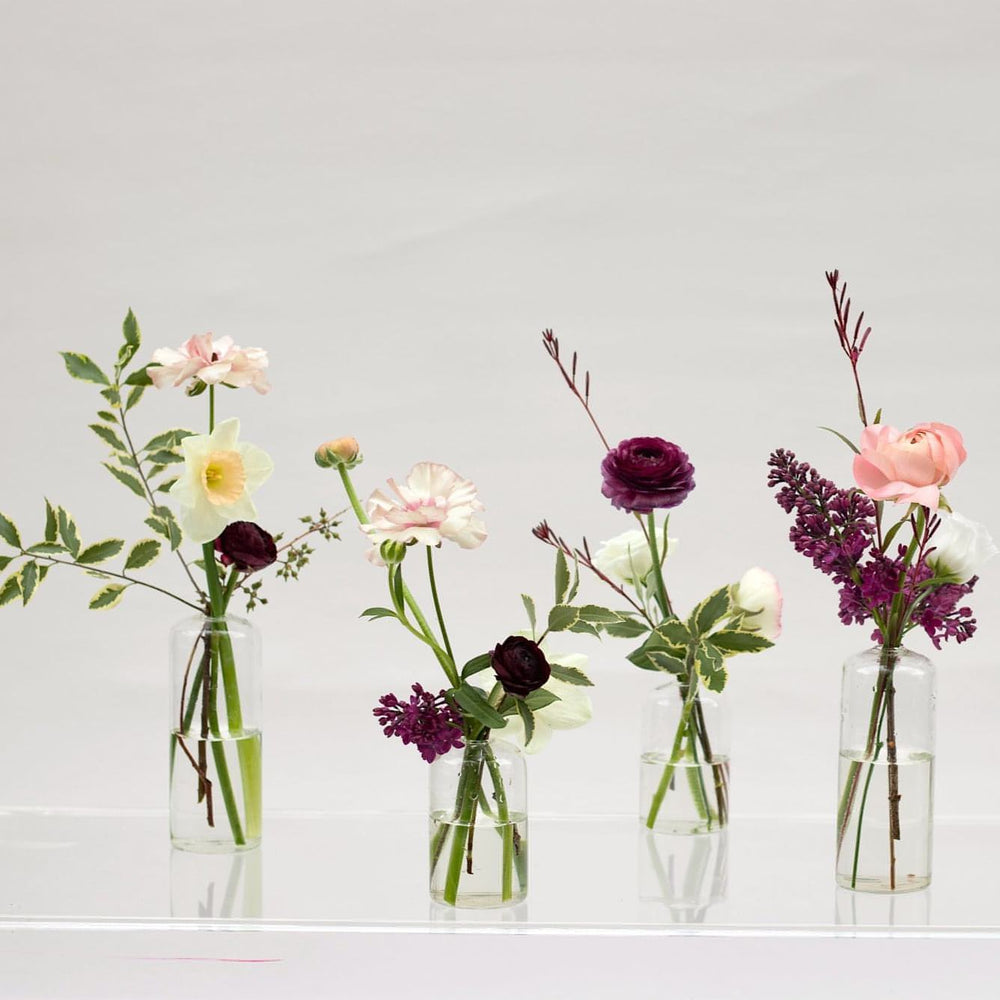 Minimalist Bud Vase Trio | Order Unique Flowers in Toronto
